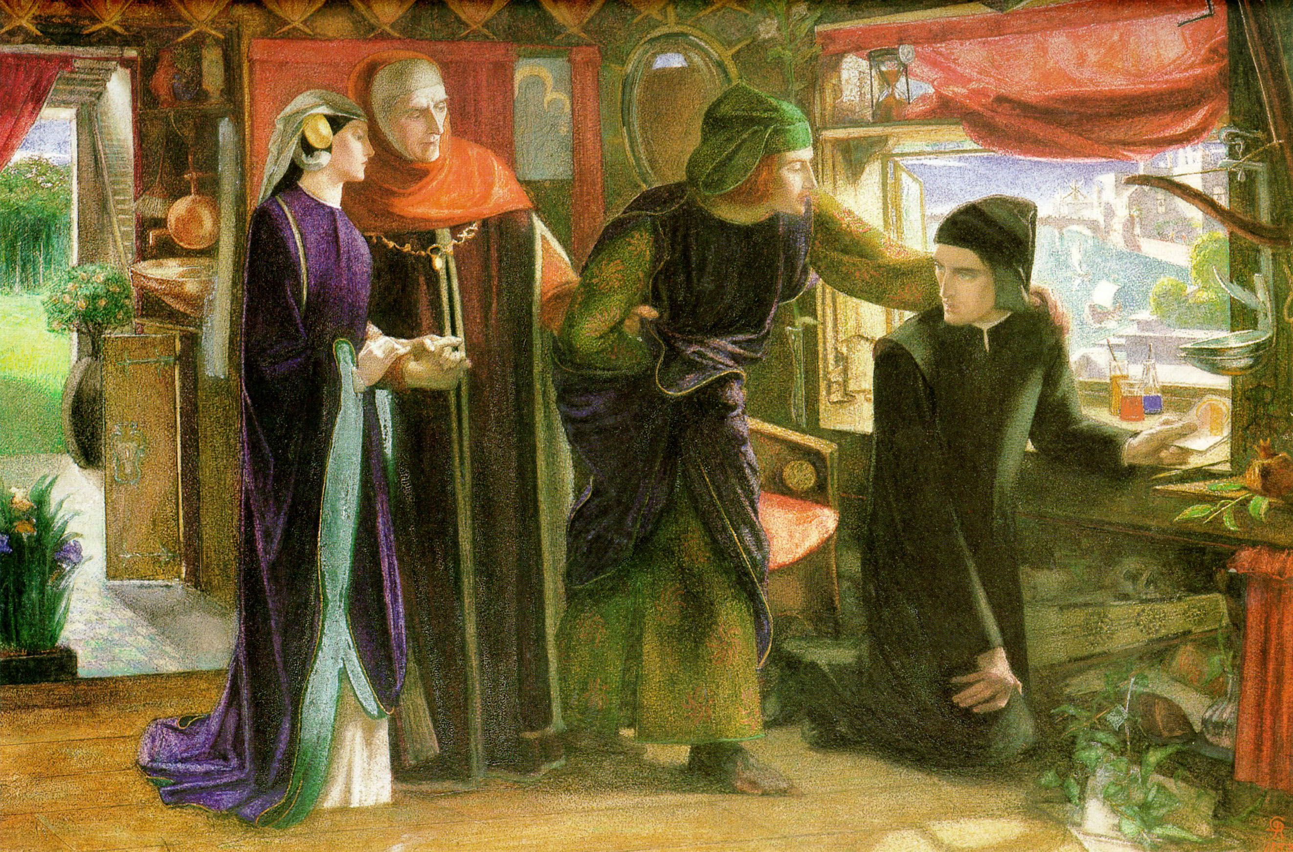 Dante Gabriel Rossetti, The First Anniversary of the Death of Beatrice ...
